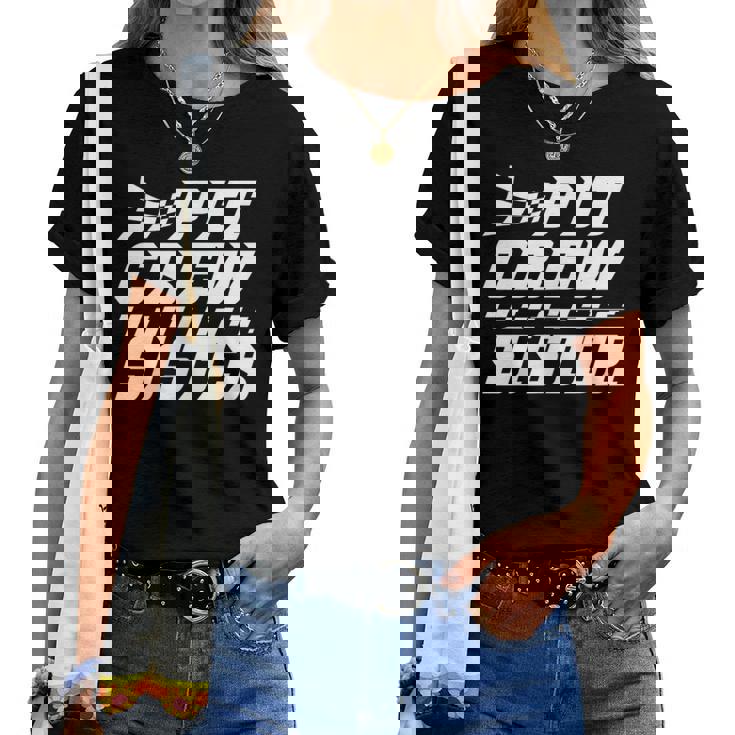 Pit Crew Sister Hosting Race Car Birthday Matching Family Women T-shirt ...