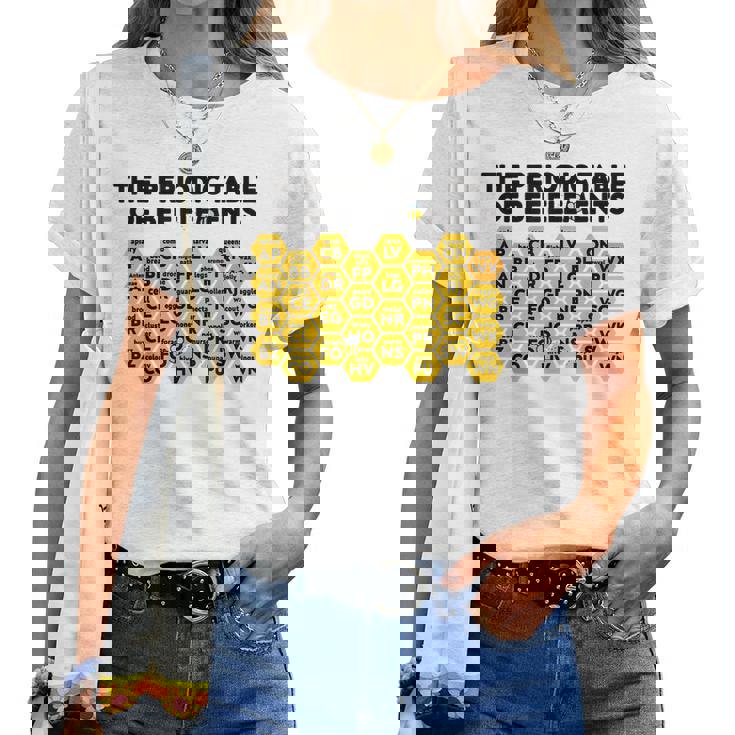 The Periodic Table Of Bee Elements Beekeeper Honeycomb Women Flowy Tank ...