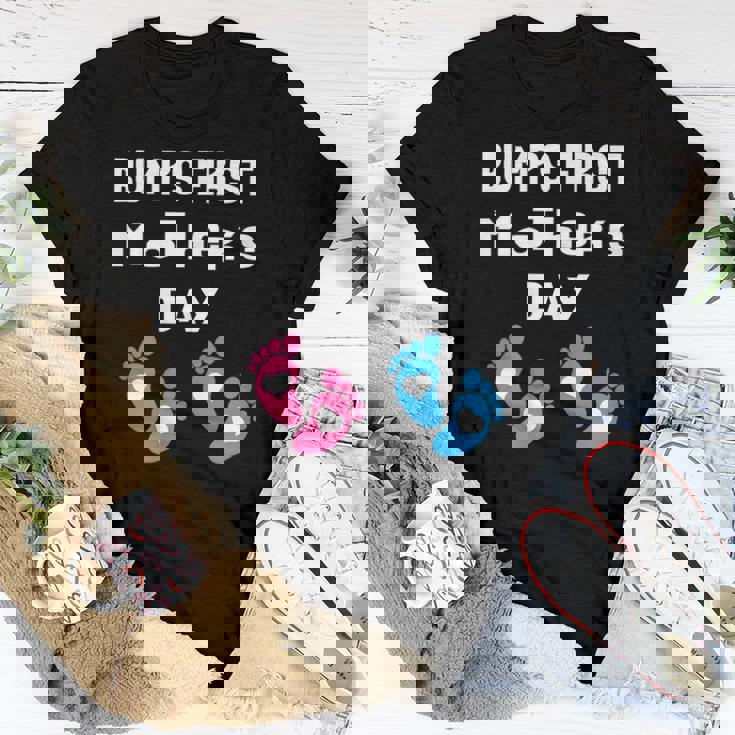 Womens Bumps First Moms Expecting Baby Pregnancy Women T-shirt | Mazezy