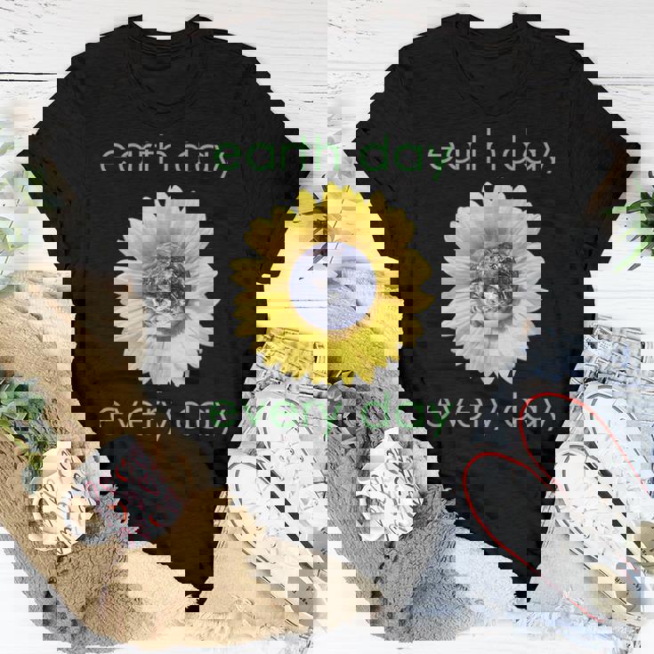 Earth Day Every Day - Green Environment Flower T-Shirt Women T-shirt ...