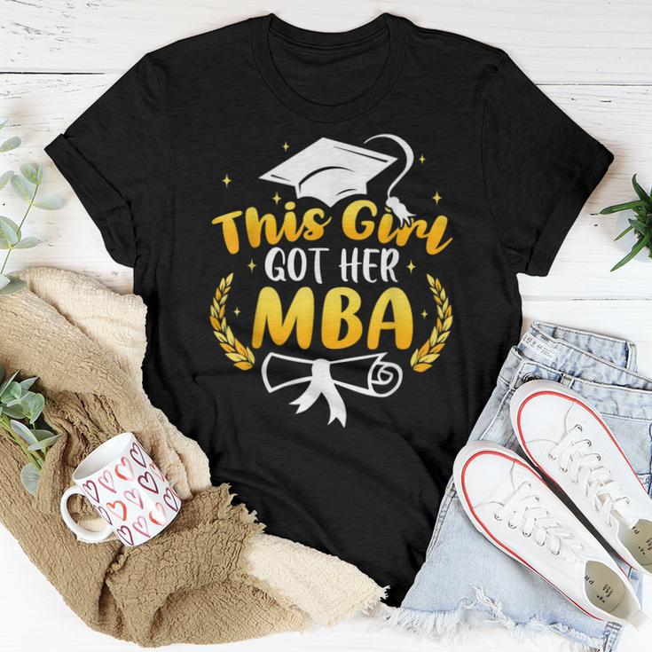 This Girl Got Her Mba Graduation Graduated Womens Masters Women T-shirt ...