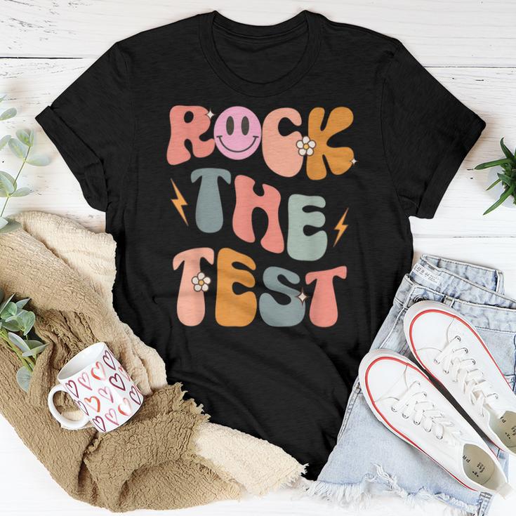 Rock The Test Testing Day Retro Motivational Teacher Student Women T ...