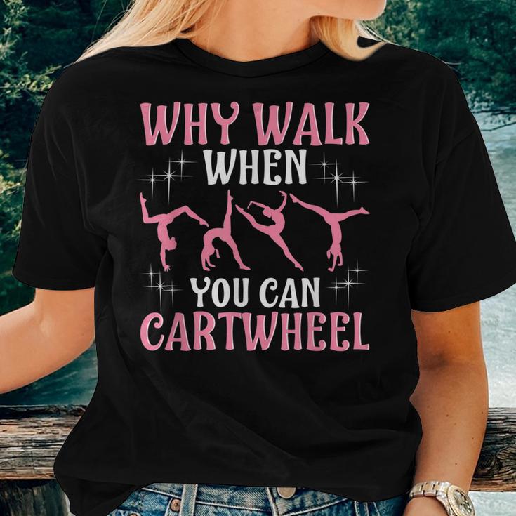 Gymnastics Gymnast For Girls Women Cool Cartwheel Women T-shirt | Mazezy