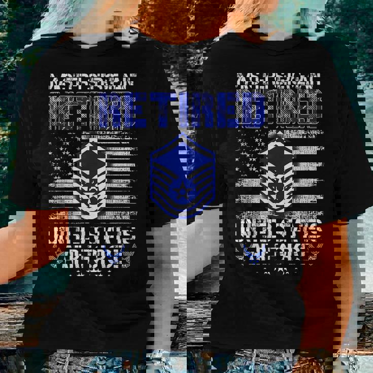 Master Sergeant Retired Air Force Military Retirement Women T-shirt ...