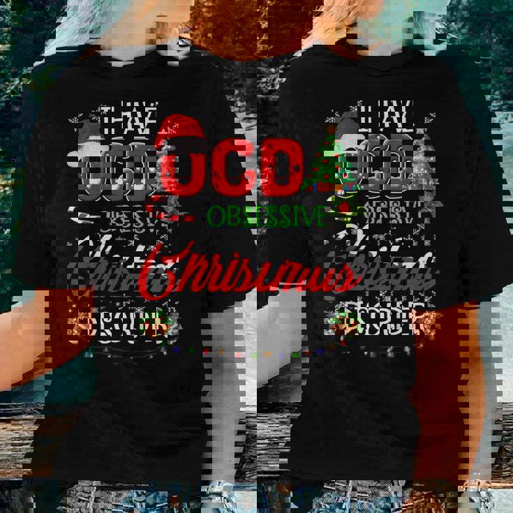 Ocd Obsessive Christmas Disorder Holiday Women T-shirt | Mazezy