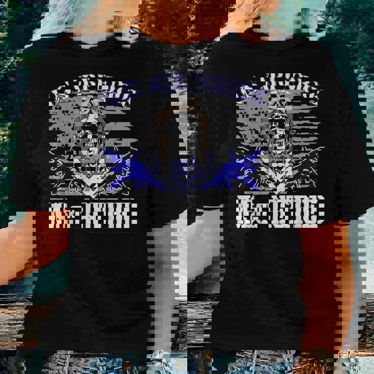 Us Air Force Retired American Flag Retirement Mom Dad Women T-shirt ...