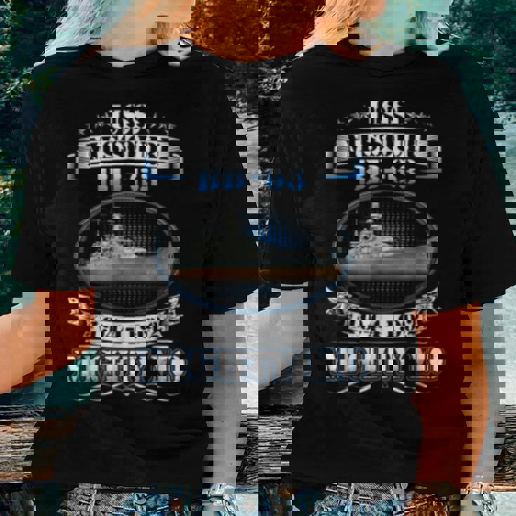 Uss Missouri Bb63 Wwii Battleship Tech Drawing Women T-shirt | Mazezy