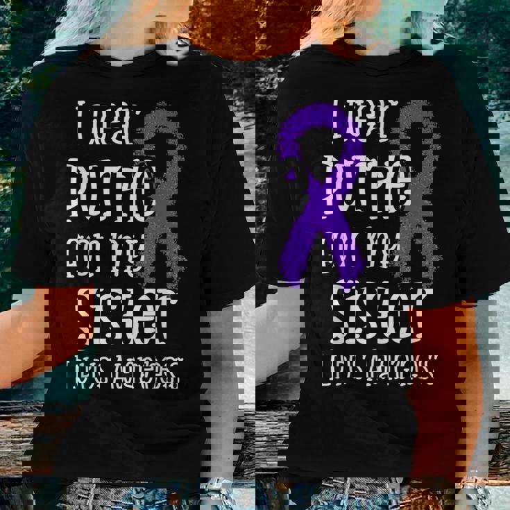 I Wear Purple For My Sister Lupus Awareness Month Sister Women T-shirt ...