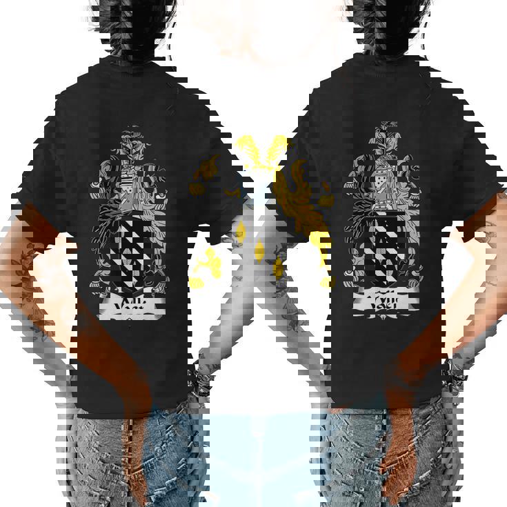 Waller Coat Of Arms Family Crest Mens Back Print T-shirt - Seseable