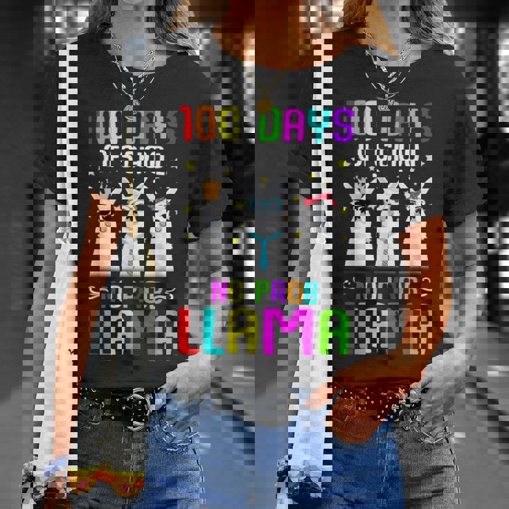 100 Days Of School No Prob-Llama Llama Teacher And Student T-shirt ...