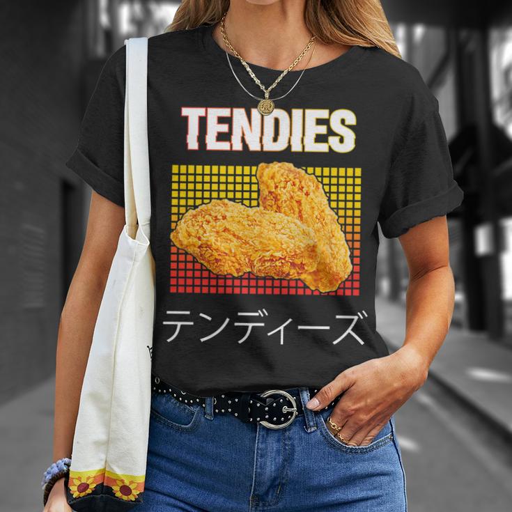 Kawaii Chicken Tenders Chicken Tendies Japanese Kanji Unisex T-Shirt ...