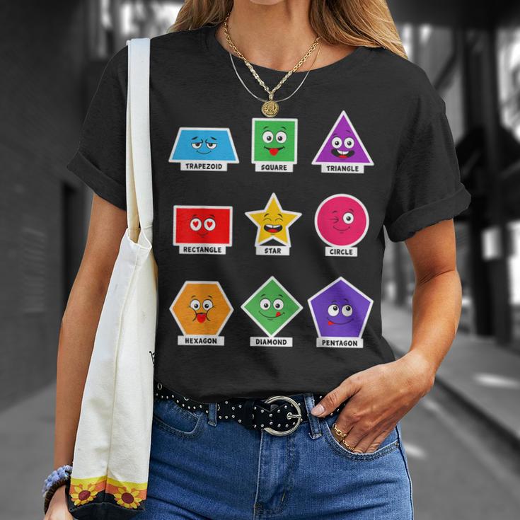 Basic Shapes For Kids Toddlers And Preschoolers Learning Unisex T-Shirt ...