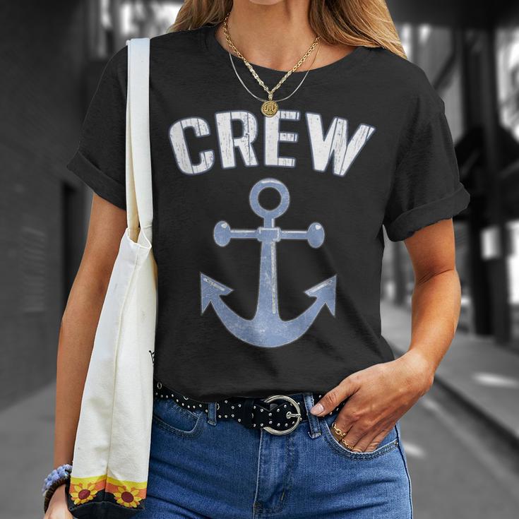 Boating Captain Crew Pontoon Nautical Sailing Anchor T-Shirt - Seseable