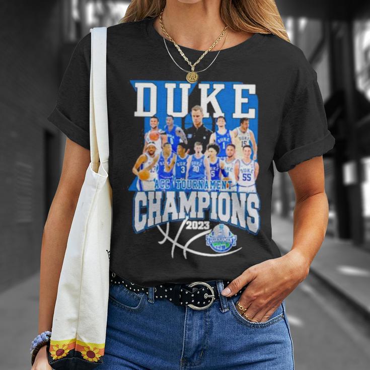 Duke Team 2023 Acc Men’S Basketball Tournament Champions Unisex T-Shirt ...
