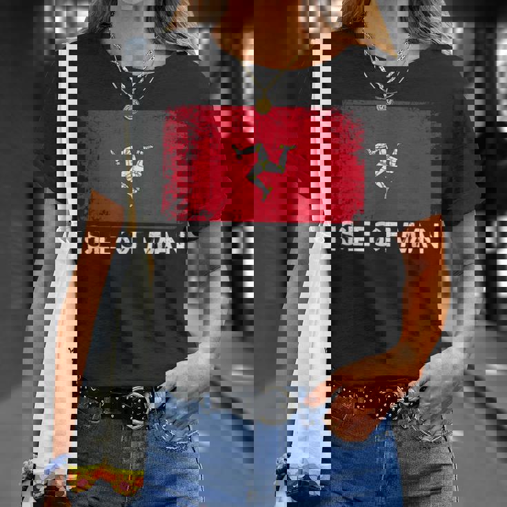 Manx Flag Vintage Made In Isle Of Man T-Shirt - Seseable