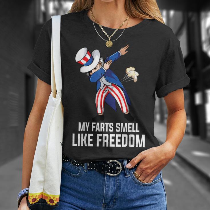 My Farts Smell Like Freedom Dabbing Uncle 4Th Of July Unisex T-Shirt ...