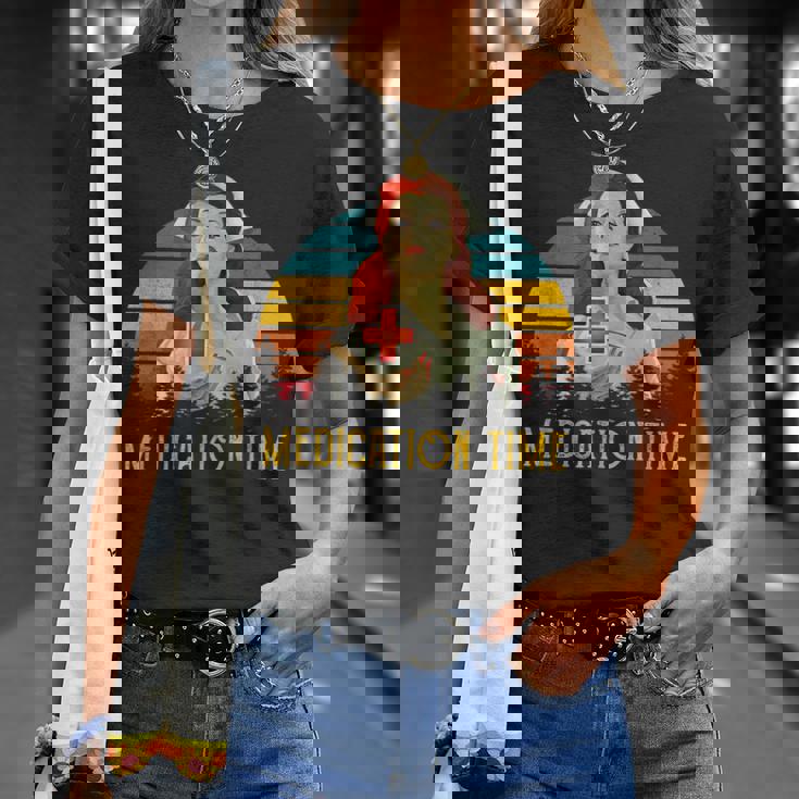 Nurse Ratched Medication Times Vintage V2 T-Shirt - Seseable