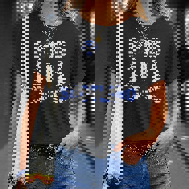 Scottish Blood Ancestry Family Tree Roots Scotland Map Flag T-shirt - Seseable