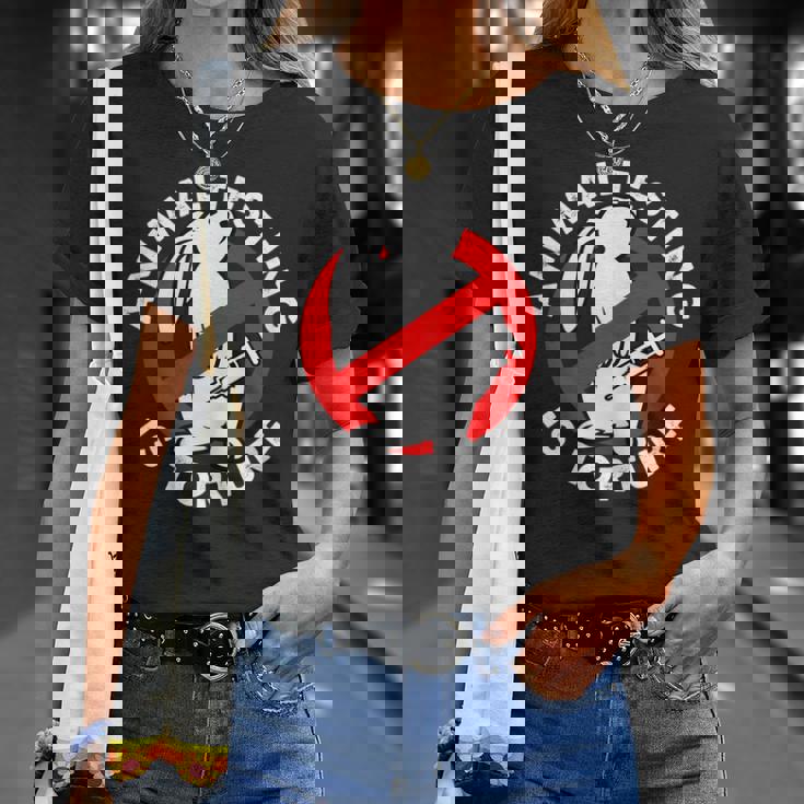 Womens Stop Animal Testing - Rights And Liberation T-shirt - Seseable