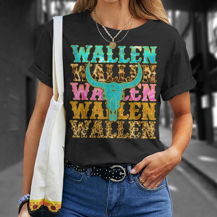 Wallen Western Wallen Bullhead Cowboy Wallen Unisex T-Shirt | Mazezy