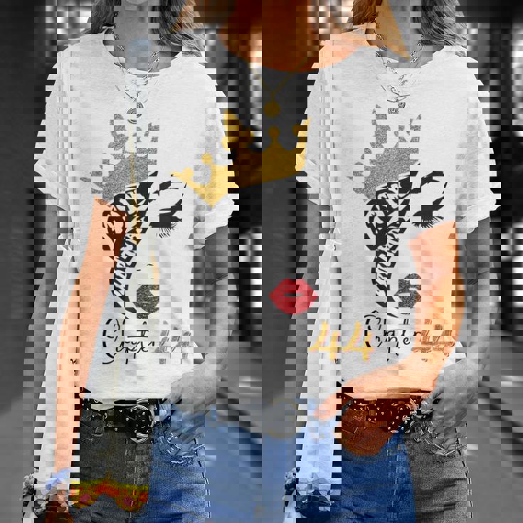 Its My Birthday Chapter 44 Messy Bun 44Th Birthday Unisex T-Shirt | Mazezy