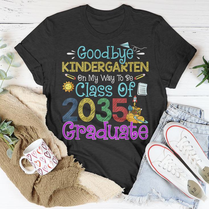 Goodbye Kindergarten Class Of 2035 Grad Say Hi 1St Grade Unisex T-Shirt ...