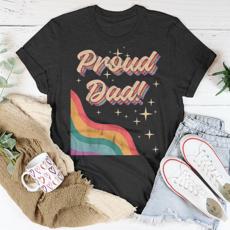 Proud Dad Lgbtq Pride Month Gay Parents Daddy Father Unisex T-Shirt ...