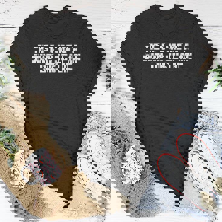 This Is What A Grumpy Old Man Looks Like | Old Age Unisex T-Shirt | Mazezy