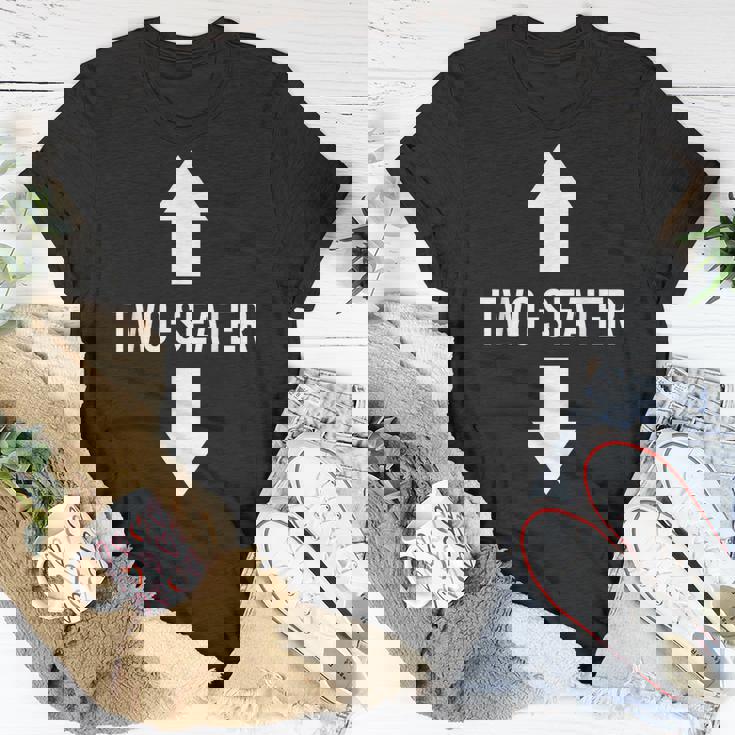 Two Seater Two-Seater 2 Seater Two Seater Unisex T-Shirt | Mazezy