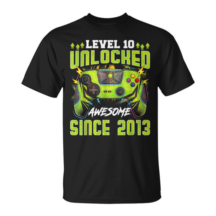 10 Year Old Boy Level 10 Unlocked Awesome 2013 10Th Birthday T-shirt ...