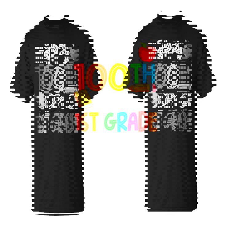 100 Days Smarter First Grade 100Th Day Of School 1St Grade T-Shirt ...