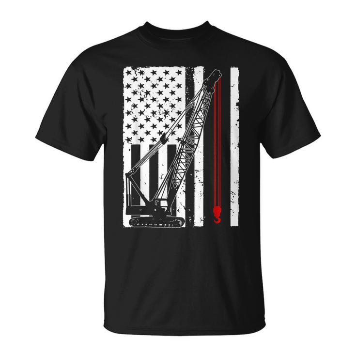 Crane Operator Design For Men Us Heavy Equipment Crane Lover Unisex T ...