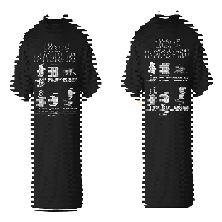 Elevator Constructor Elevator Mechanic Elevator Mens Back Print T-shirt | Mazezy