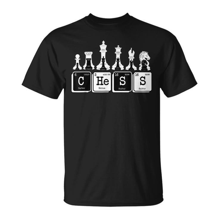 Funny Chess Set Pieces Periodic Table Board Game Player Gift Unisex T ...