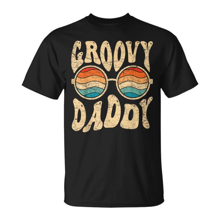 Mens Groovy Daddy 70S Aesthetic Nostalgia 1970S Retro Dad T-Shirt ...