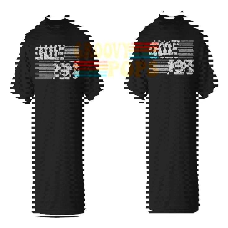 Mens Groovy Pops 70S Aesthetic Nostalgia 1970S Retro Dad T-Shirt | Seseable