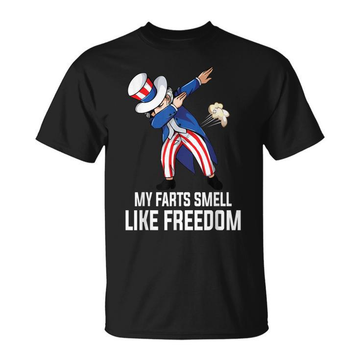 My Farts Smell Like Freedom Dabbing Uncle 4Th Of July Unisex T-Shirt ...