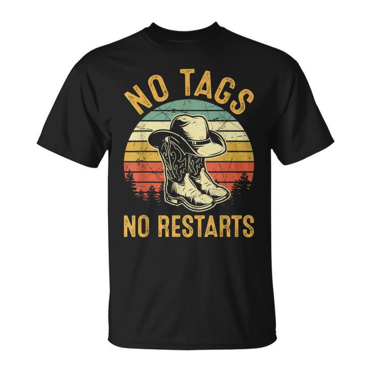 No Tags No Restarts Dance Line Dancing Dancer T-Shirt - Seseable