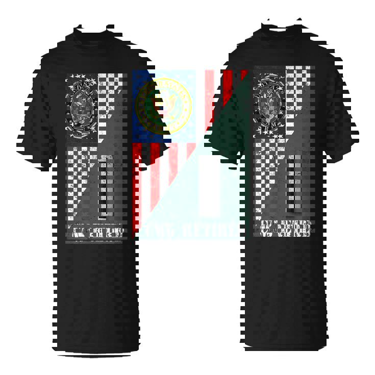 Retired Army Chief Warrant Officer Five Cw5 Half Rank & Flag T-shirt ...