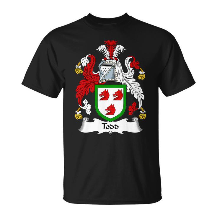 Todd Coat Of Arms Family Crest Unisex T-Shirt | Seseable
