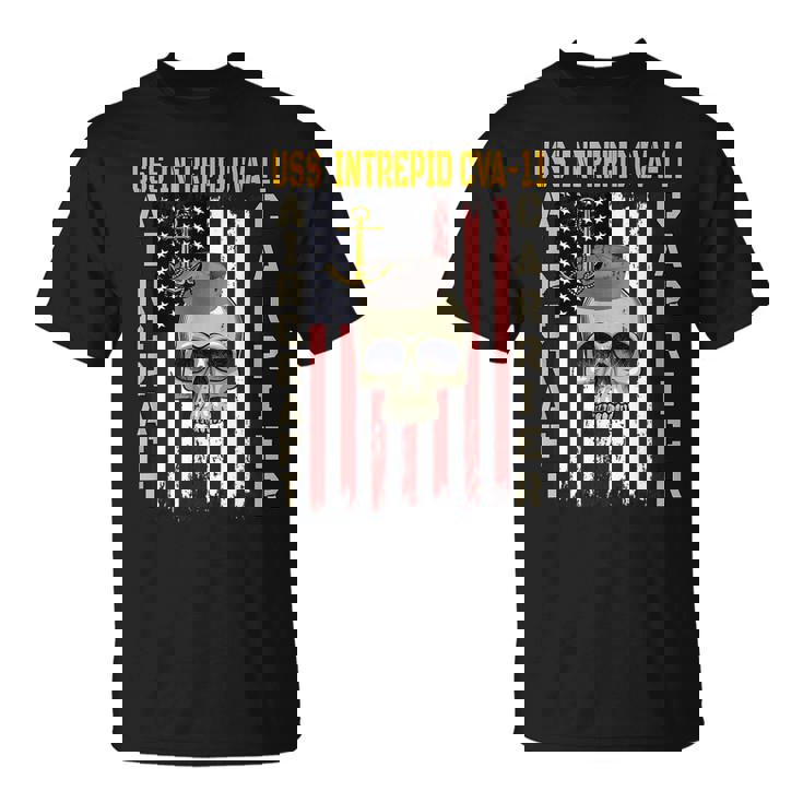 Uss Intrepid Cva-11 Veterans Day Dad Boy Son Grandpa T-Shirt - Seseable