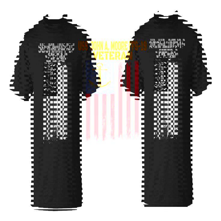 Uss John A Moore Ffg-19 Frigate Veterans Day Fathers Day T-Shirt - Seseable