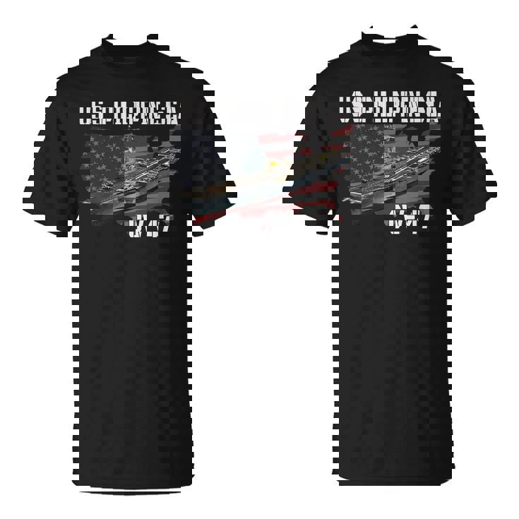 Uss Philippine Sea Cv-47 Aircraft Carrier Veterans Day T-Shirt - Seseable