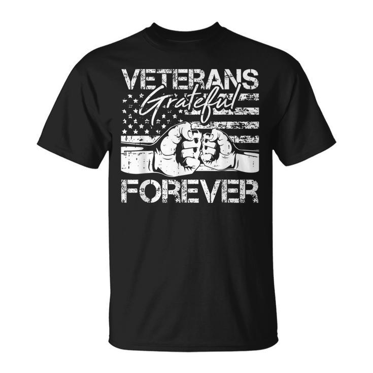 Veteran Forever American Flag Military Cool Patriotic T-shirt - Seseable