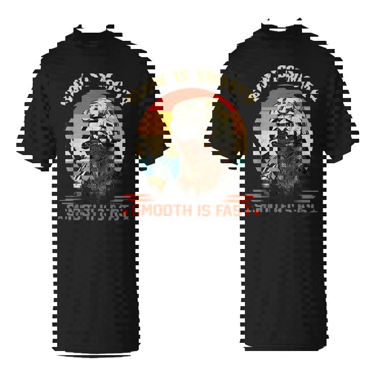 Vintage Military Sloth Slow Is Smooth Smooth Is Fast Veteran Hoodie ...