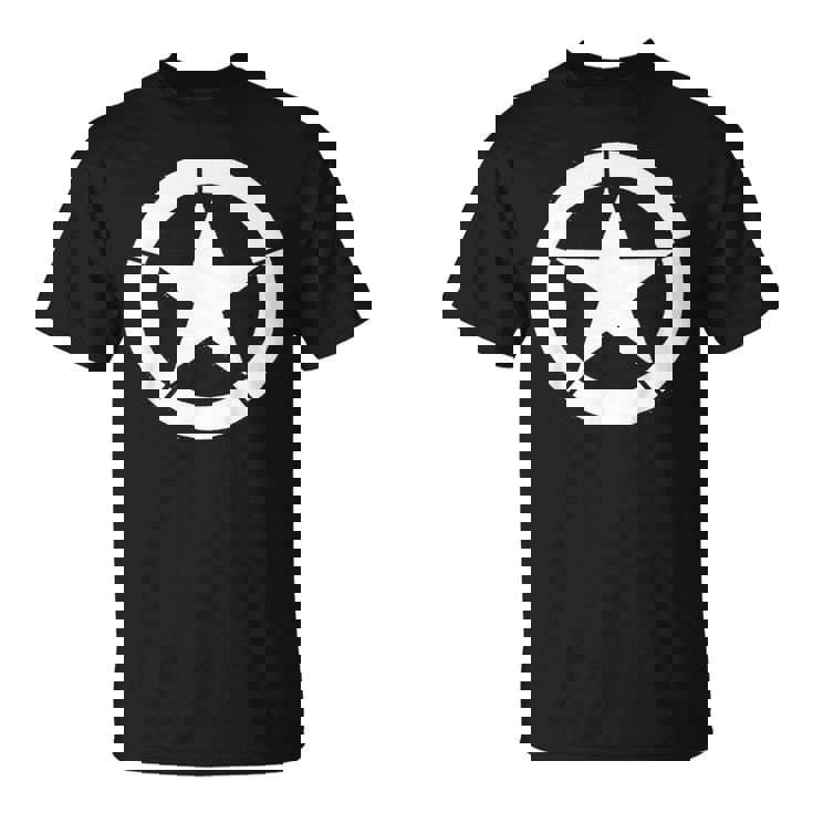 Wwii D-Day Invasion Circle Star Unisex T-Shirt | Mazezy