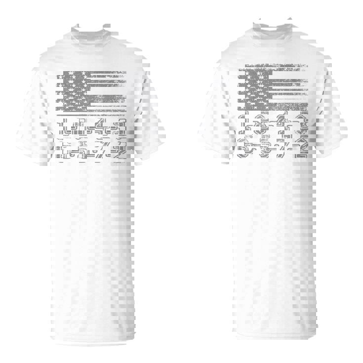 Usa Flag 18436572 Firing Order Small Block Engine V8 Block T-Shirt ...