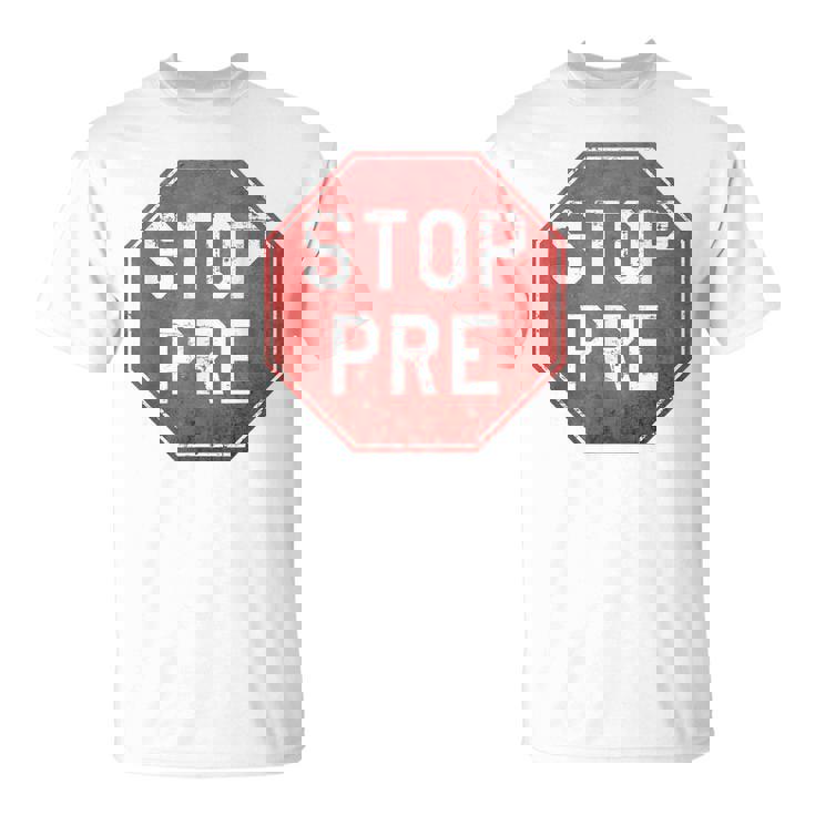 Vintage Stop Pre Marathon Running Legend Runner T-Shirt | Seseable