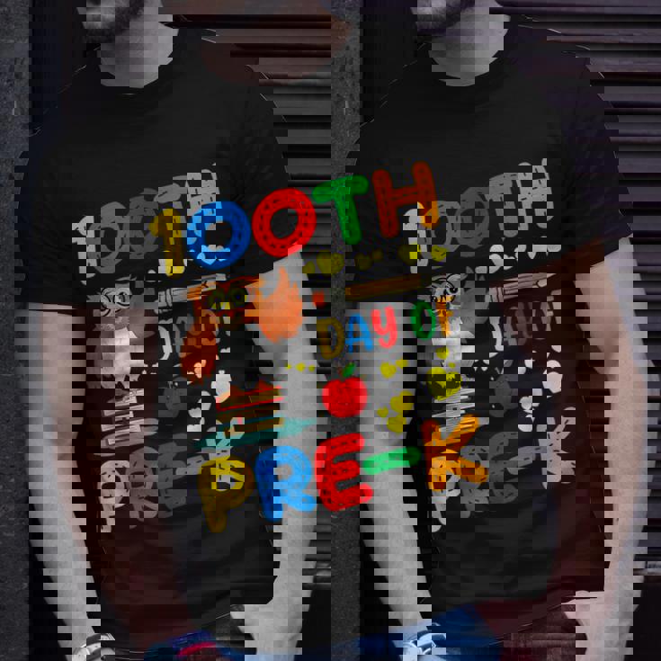 100 Day Of Pre K Student Owl 100 Days Of School T-Shirt - Seseable