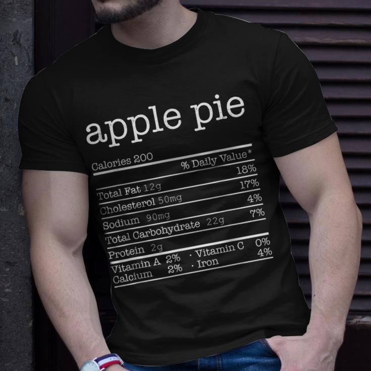 Apple Pie Nutrition Facts Thanksgiving Christmas Food V2 T-shirt ...